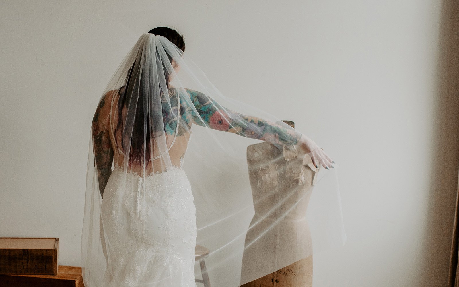 Wedding Veil Care - Ruffled Rose Veils