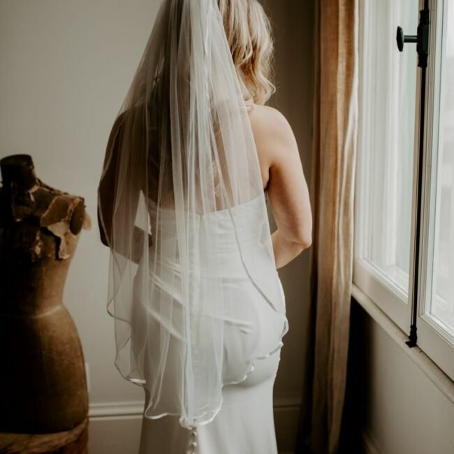 Satin Edge Archives - Ruffled Rose Veils